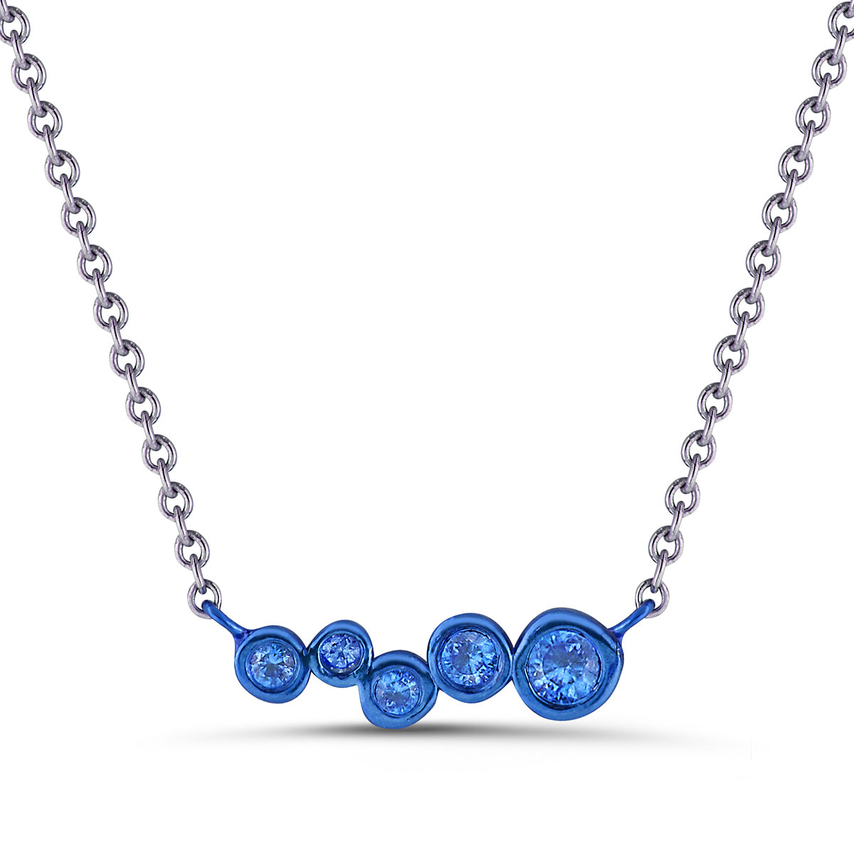 Electric Blue Shadows bar pendant with Blue Sapphires – Hi June Parker